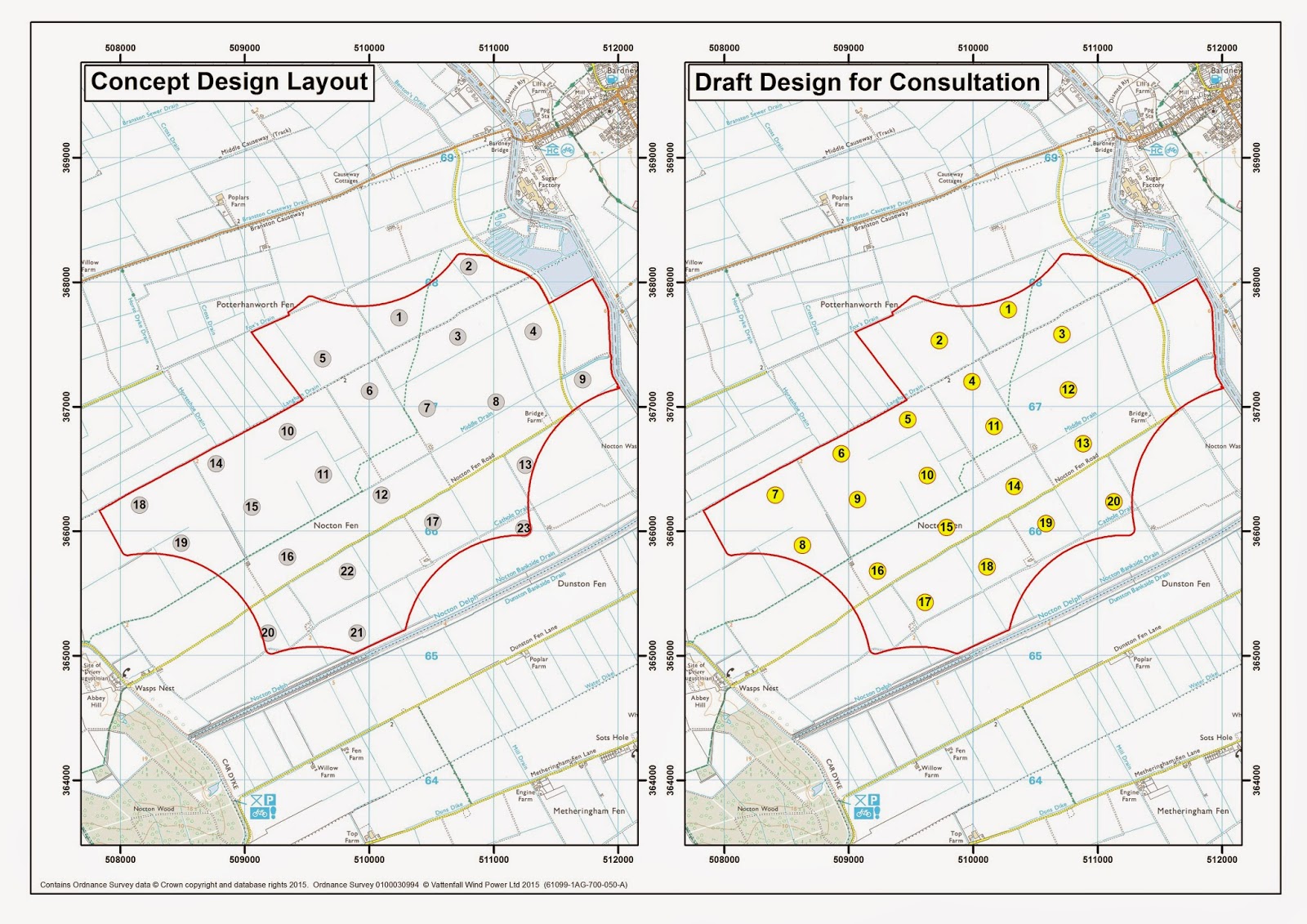 Nocton in Lincolnshire: Wind Farm - Nocton Fen