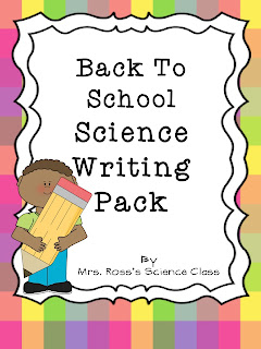 Mrs. Ross's Science Class: Back To School Science Writing Pack