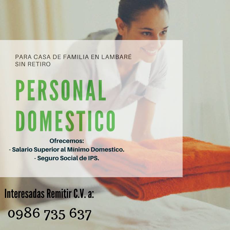 BOLSA DE TRABAJO PARAGUAY EMPLEOS: empleada doméstica