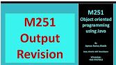 Ayman Ramzy: M251 Course (2019-2020) Object oriented programming with Java