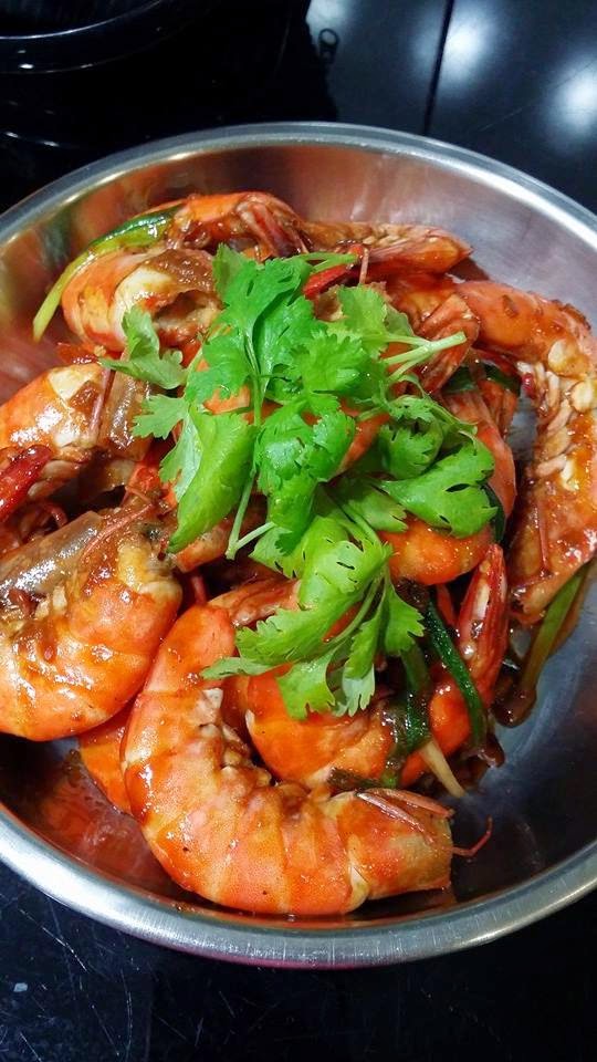 Marmite Prawns by Jo-anne Angel‎