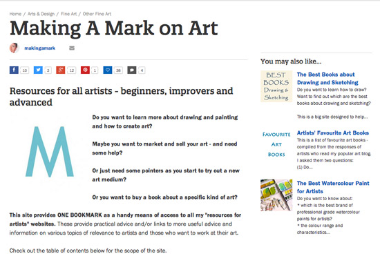 MAKING A MARK: Making A Mark on Art - and the end of Squidoo