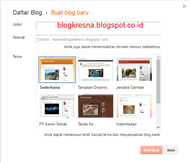 Cara Membuat Blogger: Cara Membuat Blogger Mudah Dan Gratis
