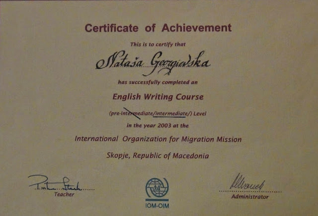 NATASHA MILBURN : Language Certificates