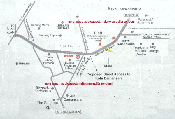 Malaysia Maps Library: Map of Bandar Pinggiran Subang