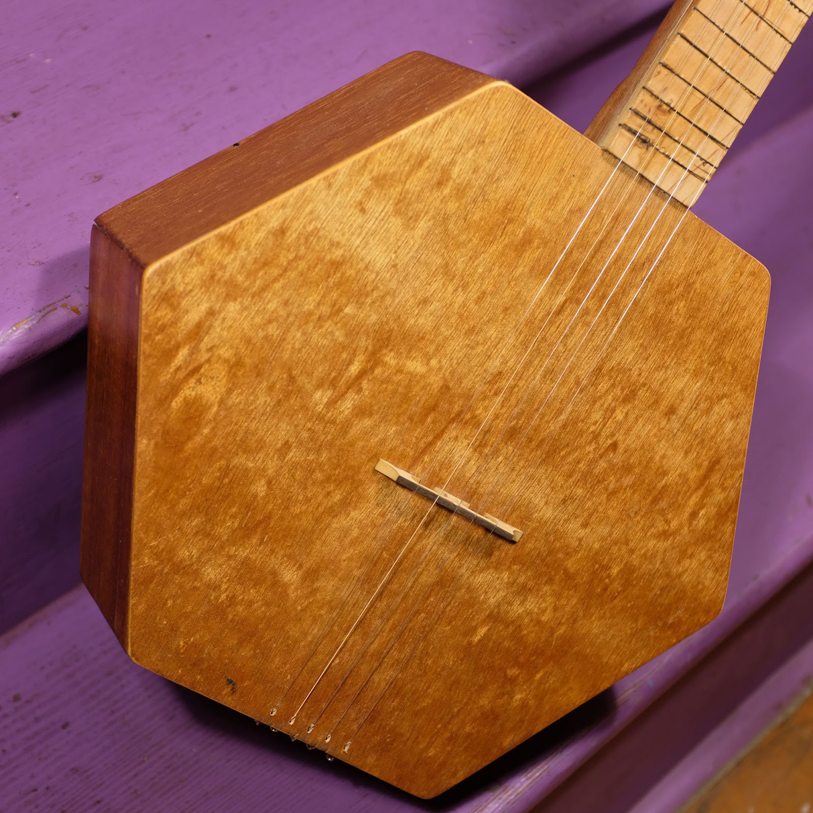 2000s Homemade "Box" Fretless Banjo