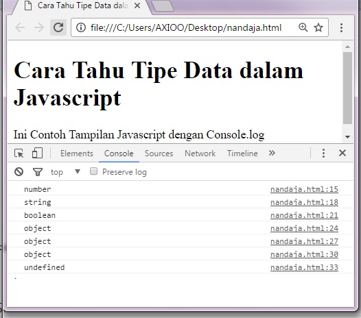 Cara Merubah Tipe Data dalam Javascript - Petunjuk Onlene