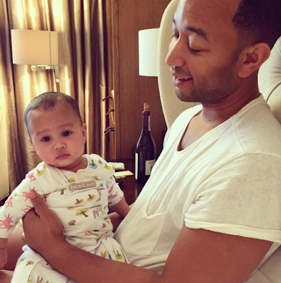 John Legend and his baby Luna