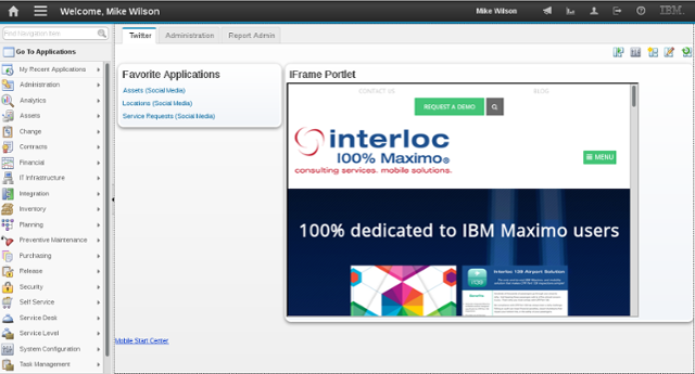 That Maximo Guy: Custom Start Center Portlets
