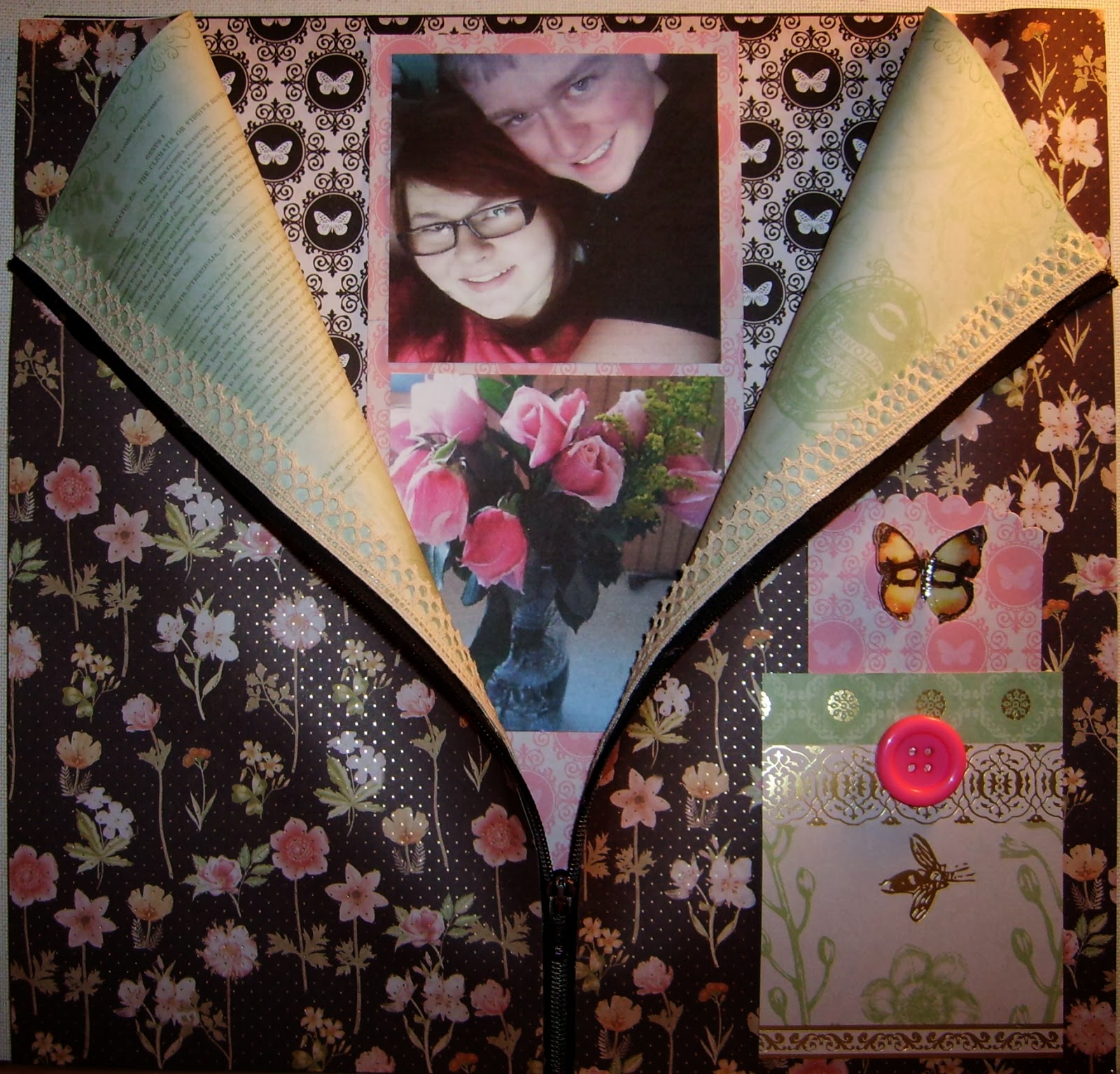 Heartedly Handcrafted: Scrapbook Layout Zipper-Pocket