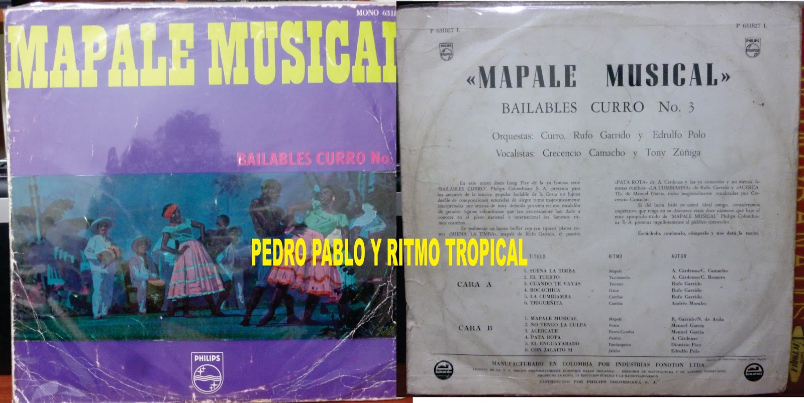 Ritmo Tropical Cumbia del Ayer: bailables curro vol 1-mapale musical ...