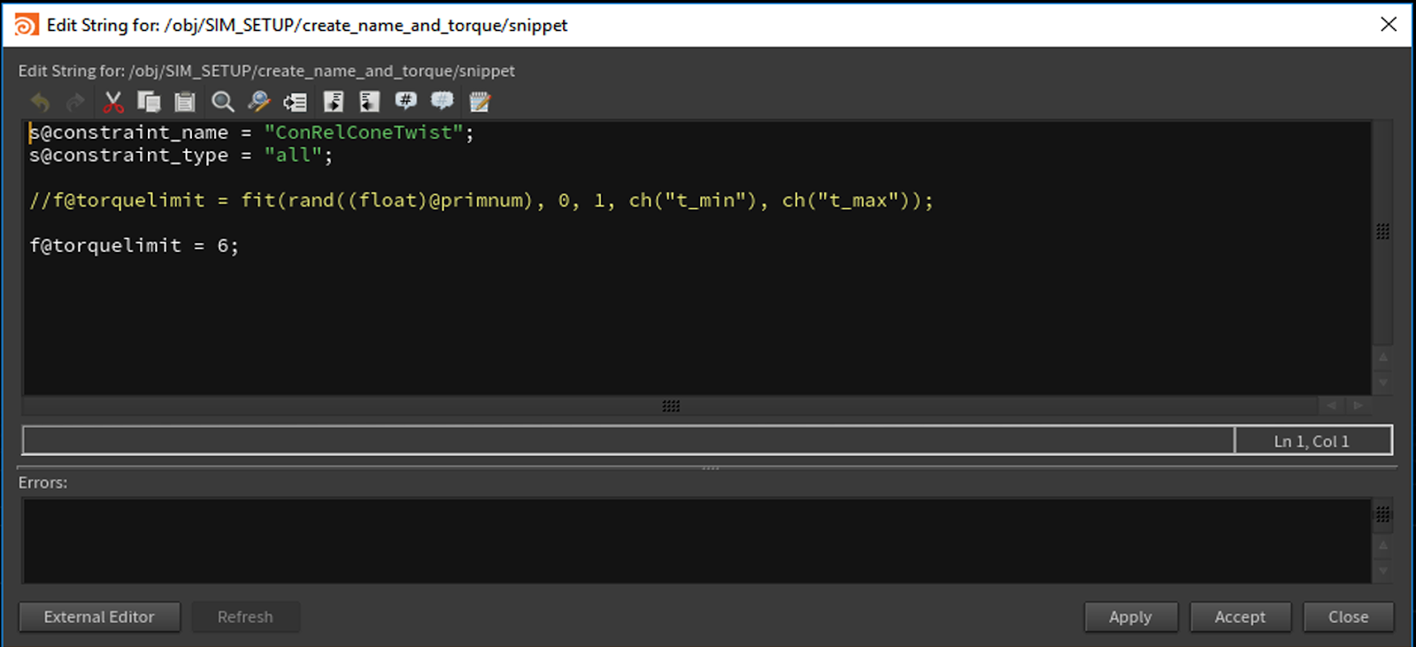 Cone Twist Constraints
