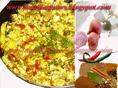 Thattikuttu: Grated Paneer Roast - Grated indian cottage cheese Roast ...