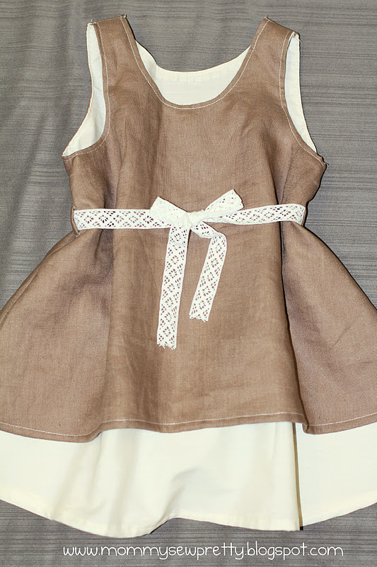 mommy sew pretty: Linen double tier dress