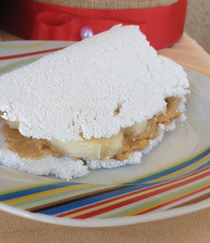 La Cuisine Sana: Tapioca de banana e manteiga de amendoim