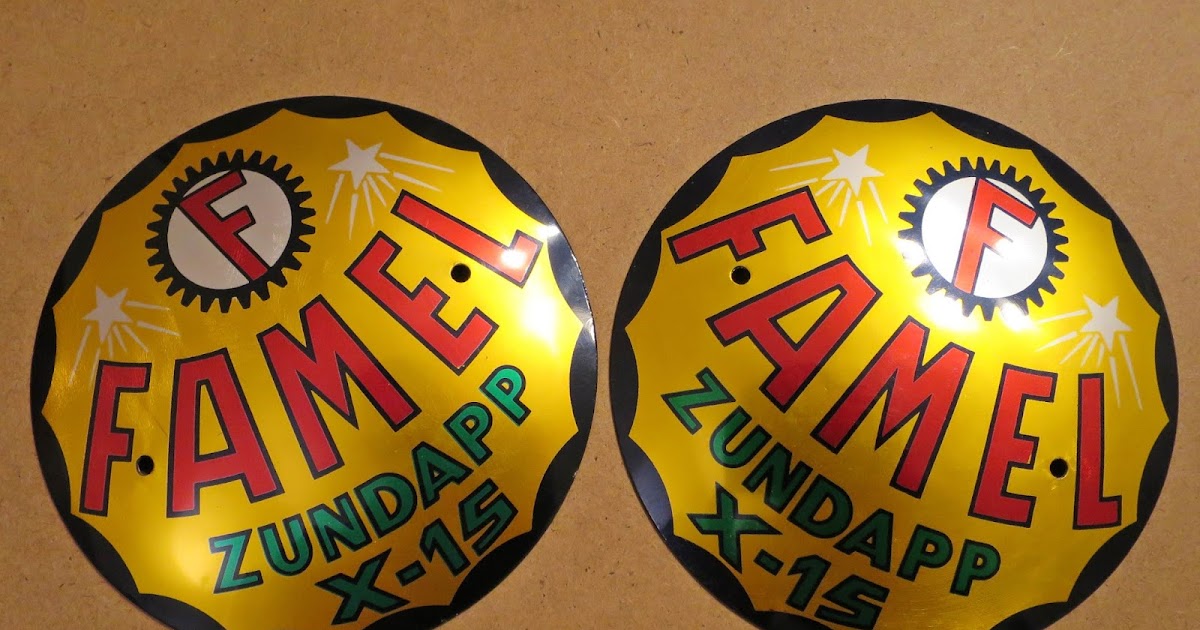 Famel Zundapp X-15 - Emblemas depósito motorizada