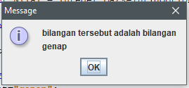 Program Java netbeans "ganjil genap"