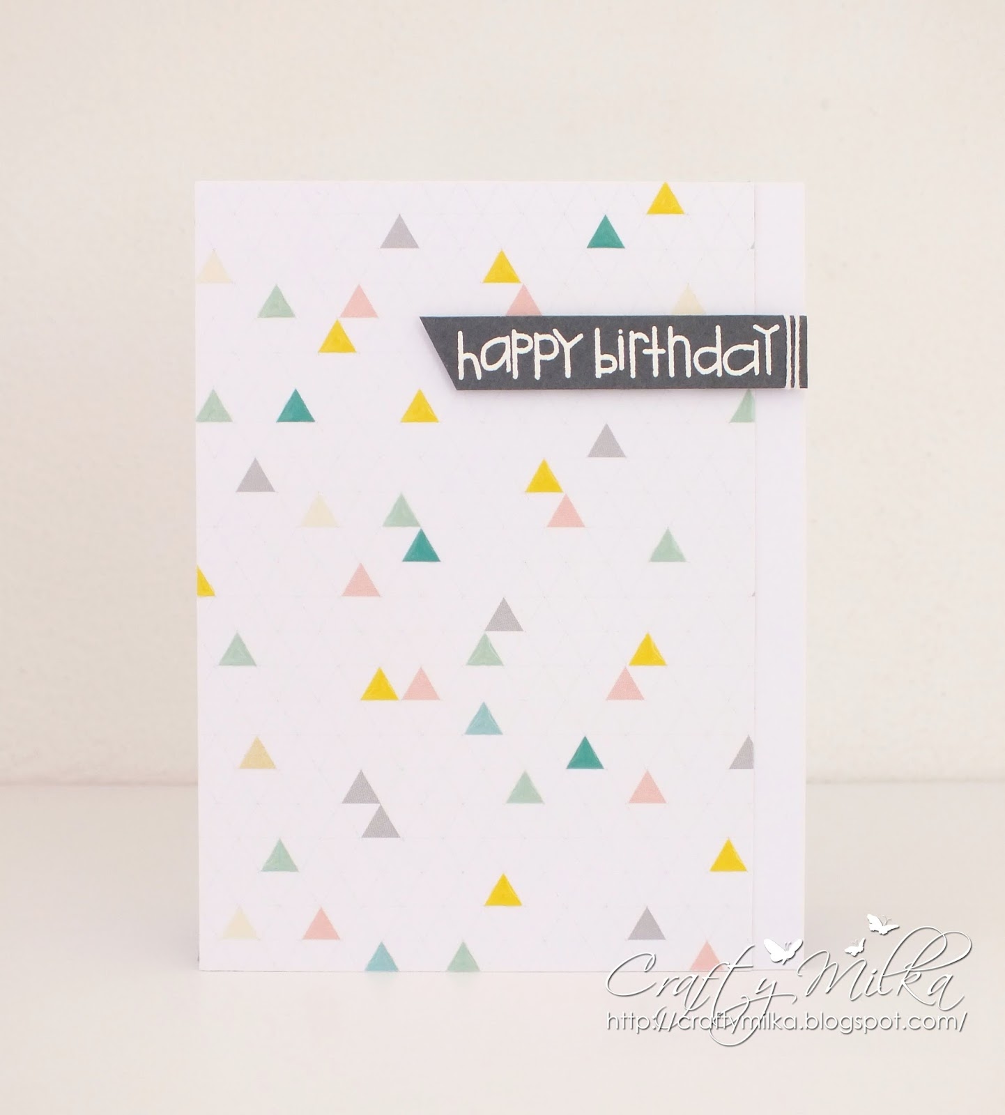 Crafty Milka: Triangles Birthday Card (I Love Math Challenge #3)
