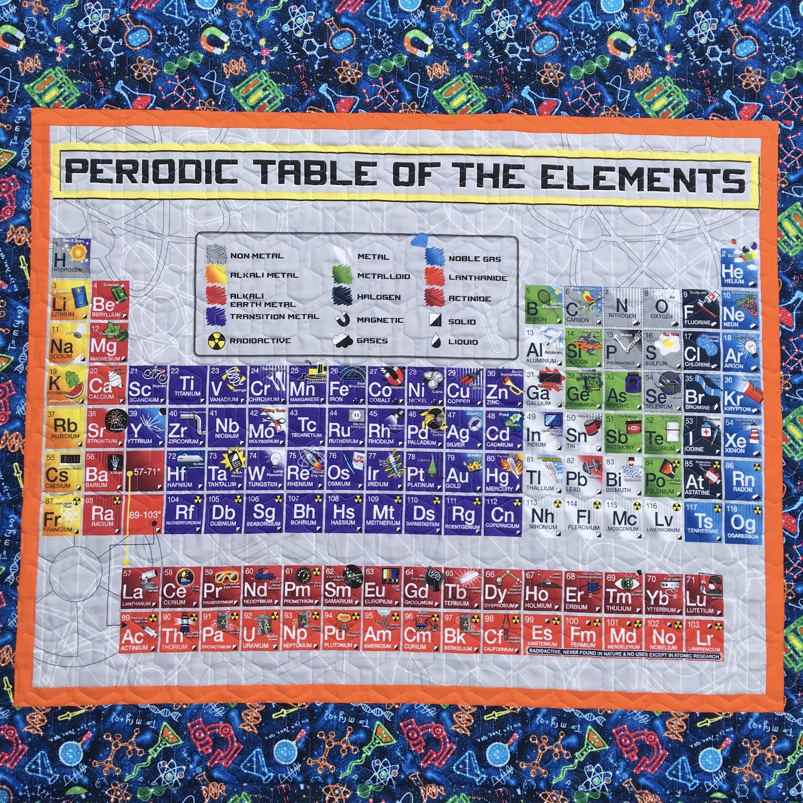 Grace and Peace Quilting: 🔎Periodic Table 🔍 Of ⚛ Elements 🔬 Quilt