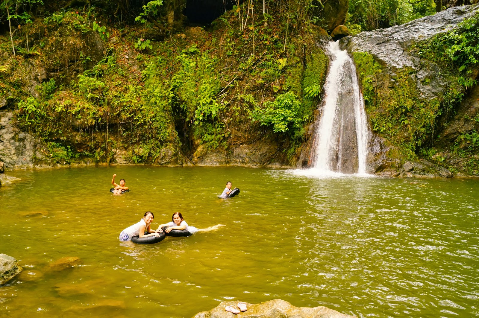 Trekking then Swimming in a Hidden Falls in Toledo