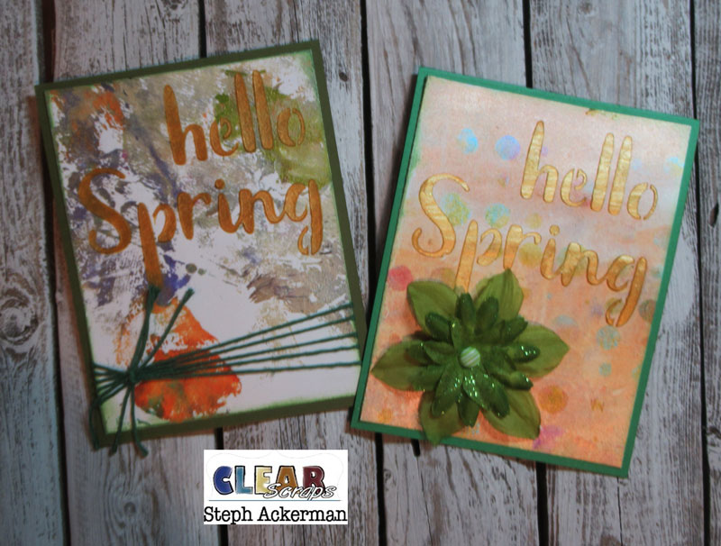Live Laugh Scrap with Steph Ackerman: Stenciled Hello Spring Cards