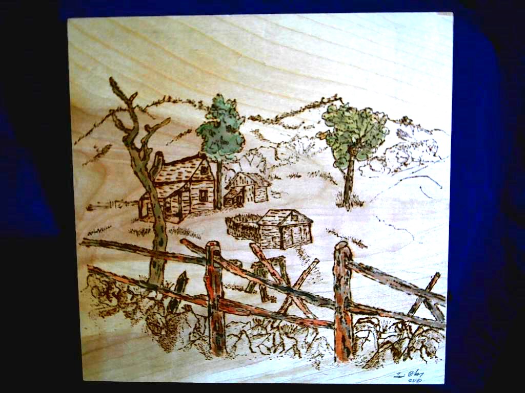 Magikal Journeys : Art Pyrography-Farm- Handcrafted