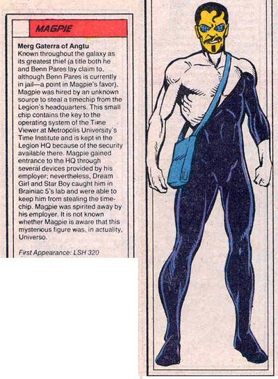 The Legion of Super Bloggers! : Who's Who: Magpie