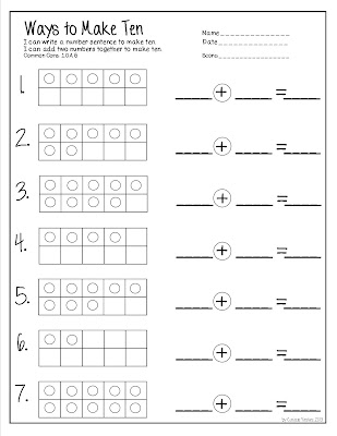 Curious Firsties: An Exhausted Five for Friday (Math FREEBIE)