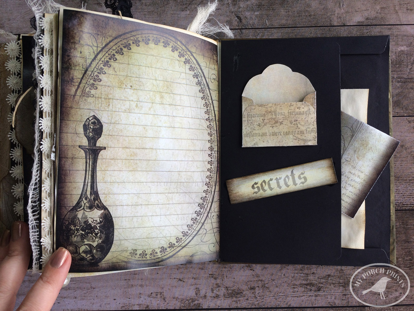 My Porch Prints: "Mysterious Woman" Junk Journal from My Porch Prints