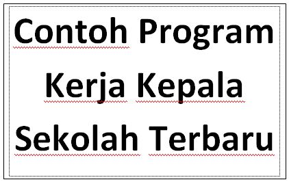 Contoh Program Kerja Kepala Sekolah Terbaru - Program Kerja