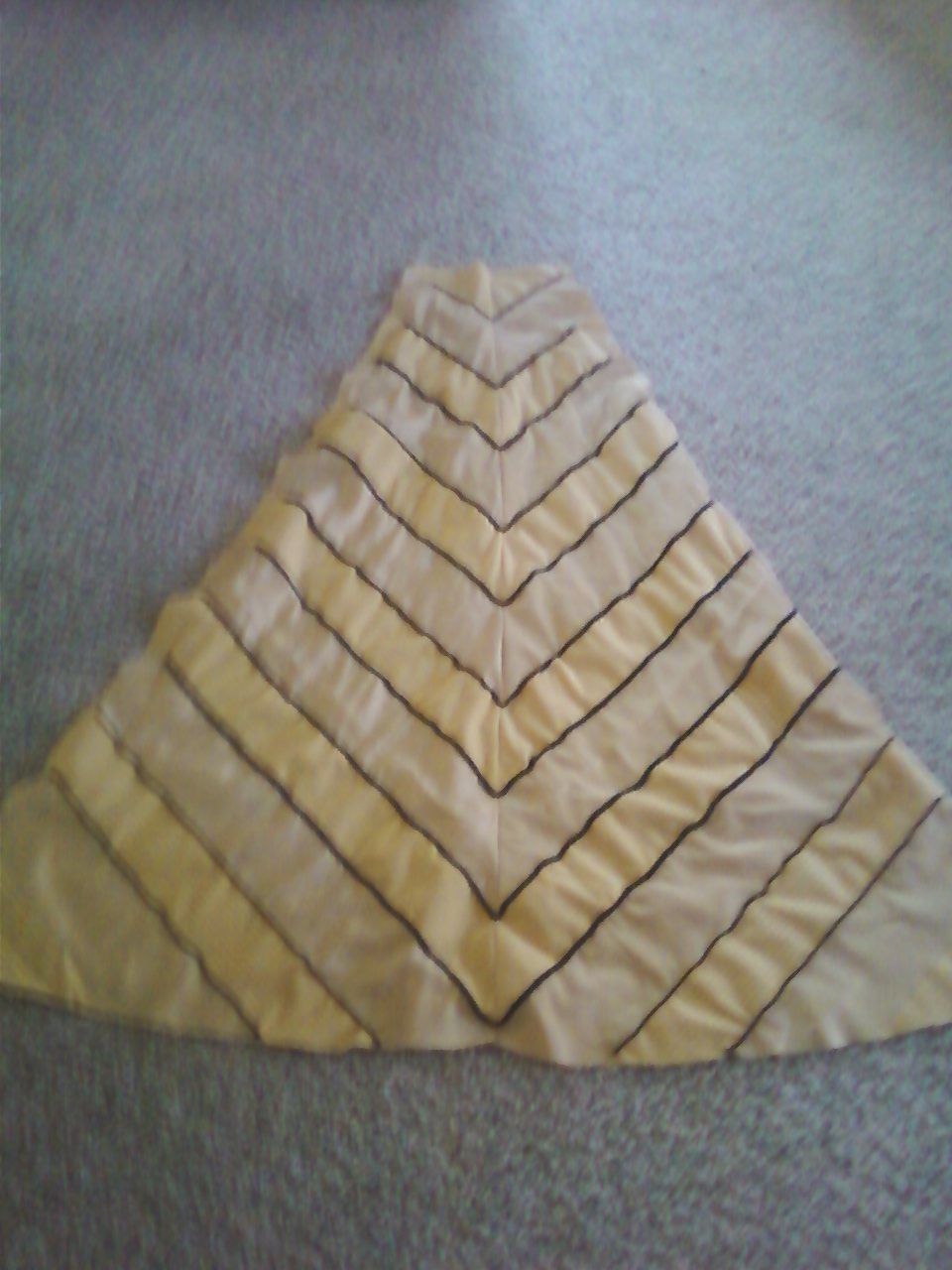 Sew Insane: How to sandwich seams in an Elizabethan underskirt.