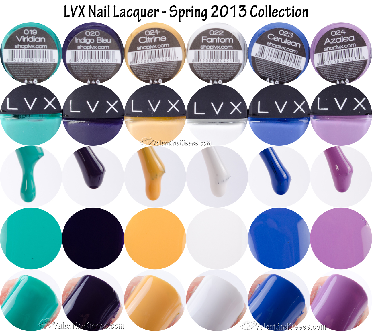 Valentine Kisses: LVX Nail Lacquer Spring 2013 Collection - 6 shades ...