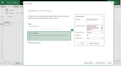 Cara Membuat Online Form (untuk Keperluan Apa Saja) dengan Excel Online ...