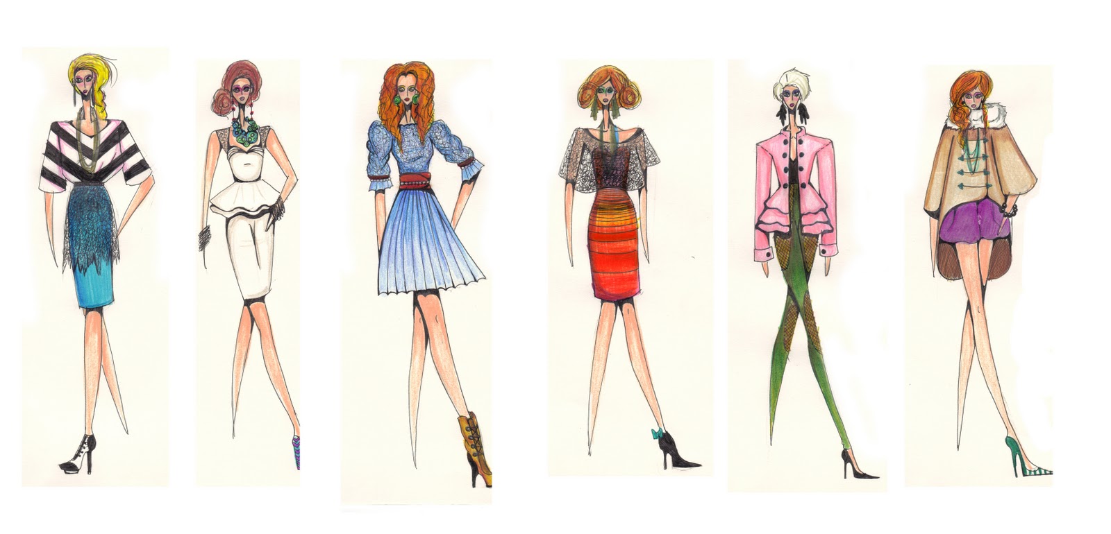 Simone Welsh Fashions: Ready to Wear Fashion Sketches