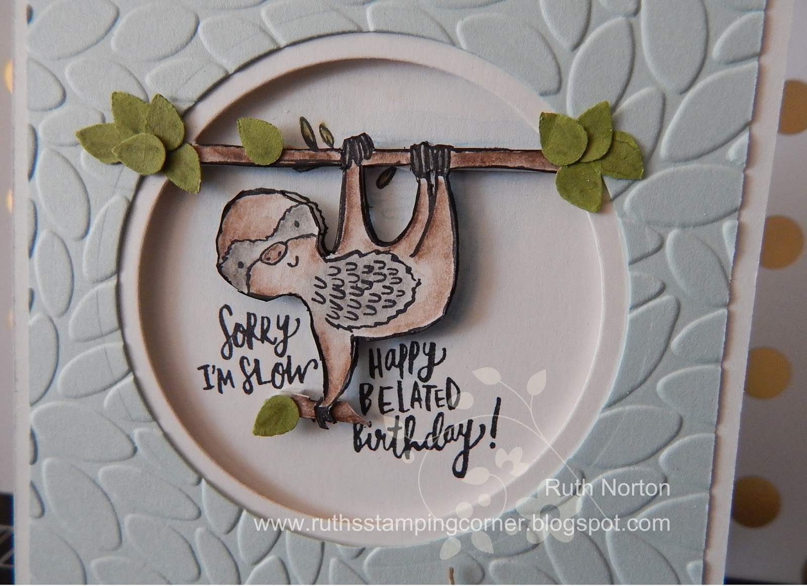 Ruth's Stamping Corner: Slow Sloth