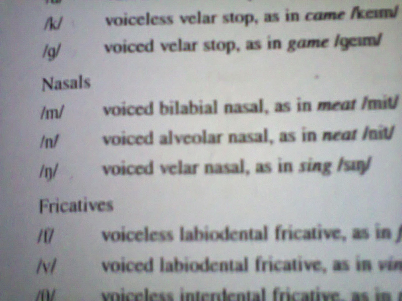 A phoneme list for Australian English