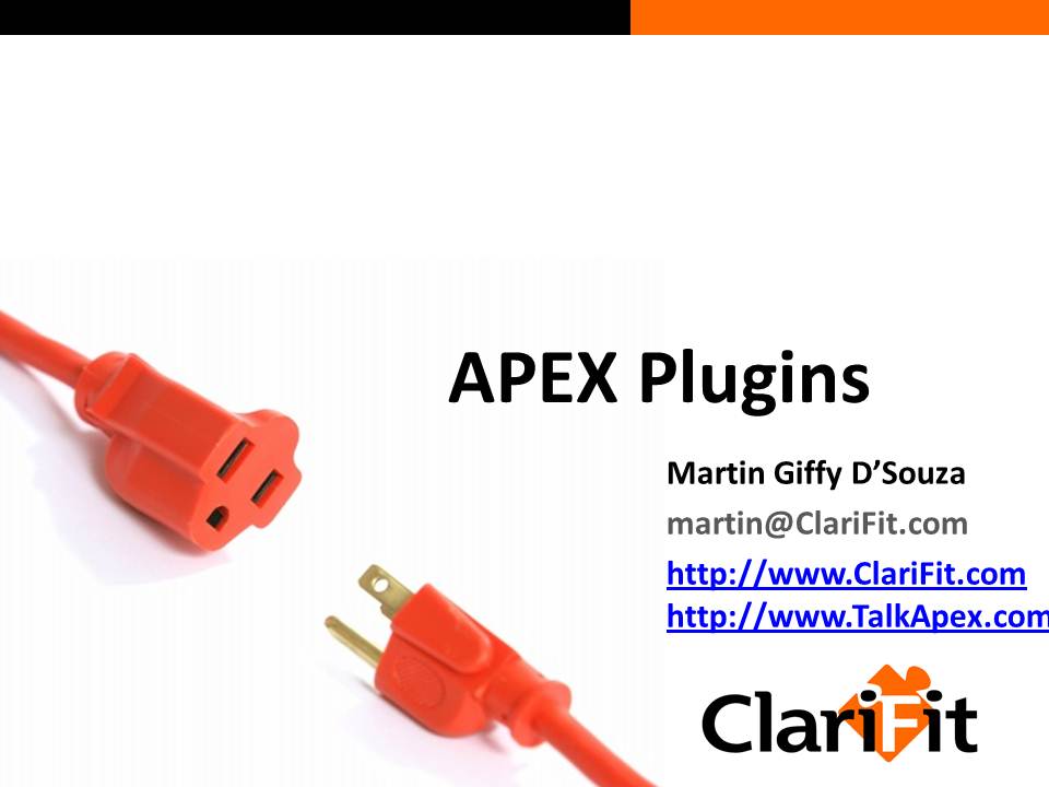 Martin Giffy D'Souza on Oracle APEX: Presentations