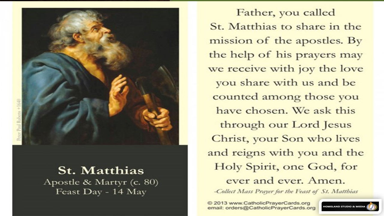 A 5-MINUTE OUTREACH: Feast of Saint Matthias the Apostle