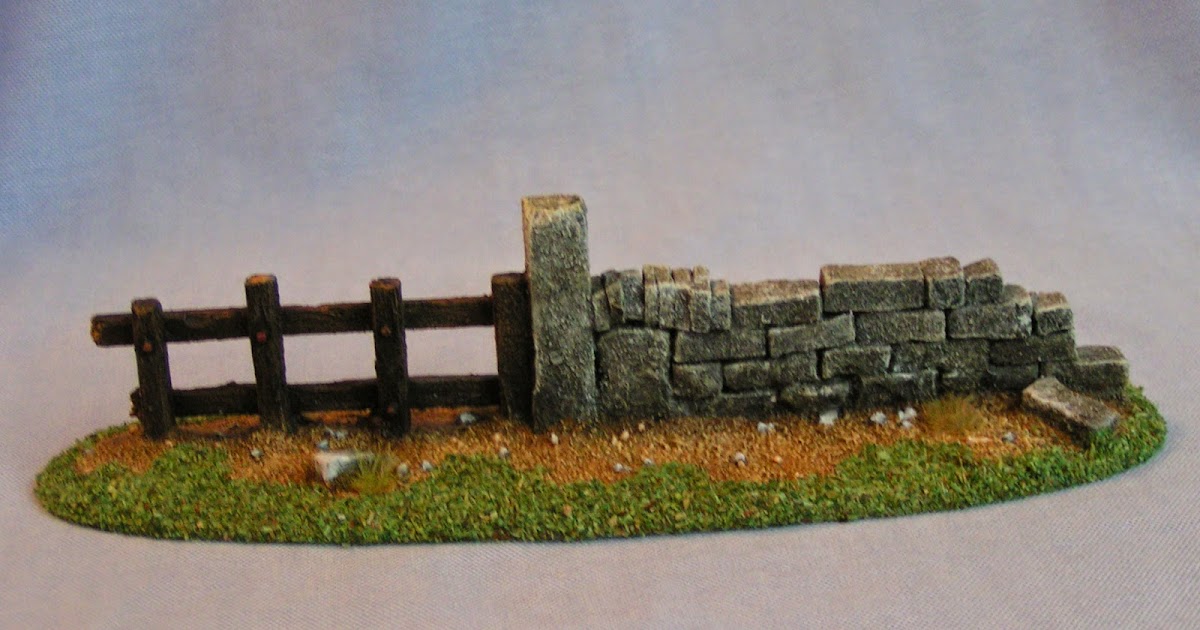 Dampf's modelling page: 28mm Wall and Fence from Building Wargame Terrain
