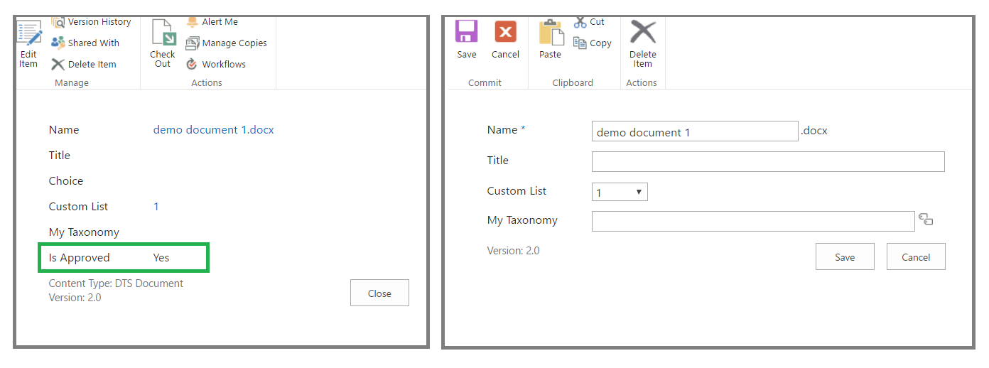 Show\Hide columns in the SharePoint default list forms