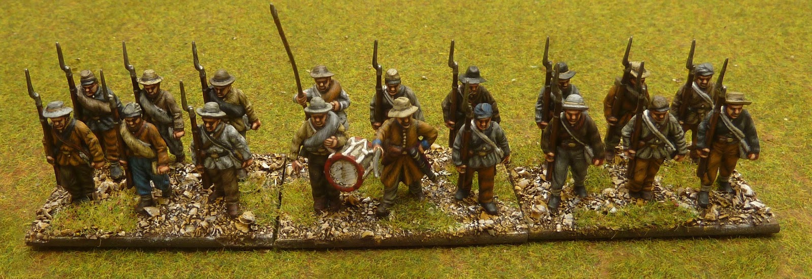 Lace 'n Big Hats: 28mm ACW Union and Confederate infantry (Perry ...