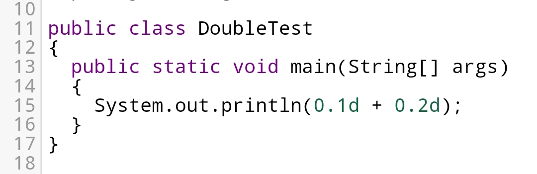 Floating point numbers in JAVA