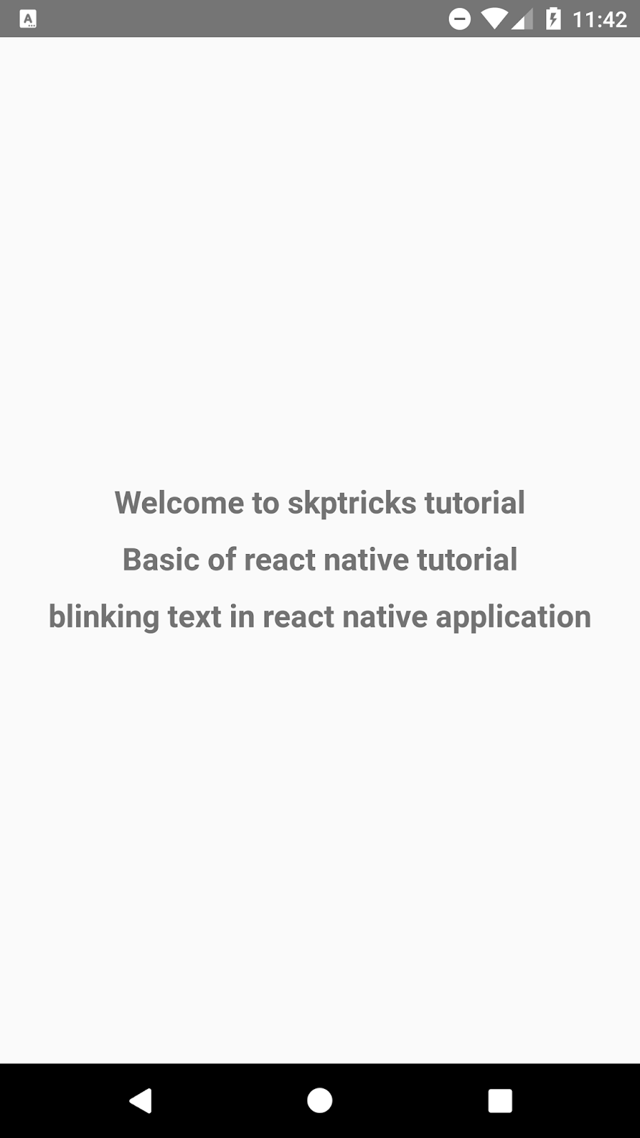 Add Blinking Animation on Text in React Native | SKPTRICKS Add Blinking Animation on Text in React Native | SKPTRICKS