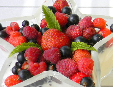 La soupe à la citrouille: Mousse de mascarpone aux fruits rouges