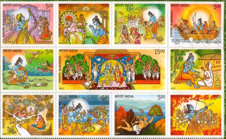 Rainbow Stamp Club: New stamps from India - Ramayana