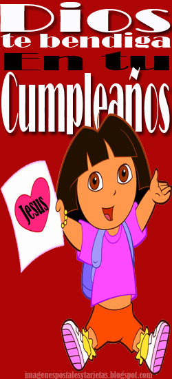 Postal de Cumpleaños de Dora La Exploradora | Dibujos infantiles ...