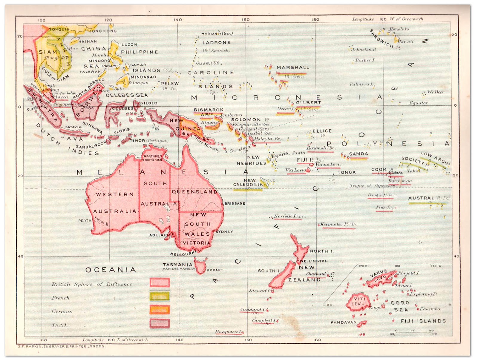 OCEANIA - GEOGRAPHICAL MAPS OF OCEANIA ~ Klima Naturali™