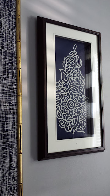 FOCAL POINT STYLING: DIY Indigo Wall Art With Framed Fabric