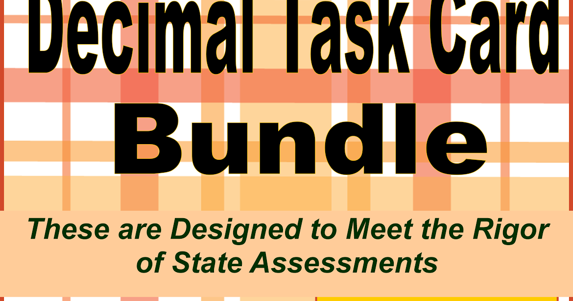 Literacy & Math Ideas: Decimal Task Cards Bundle