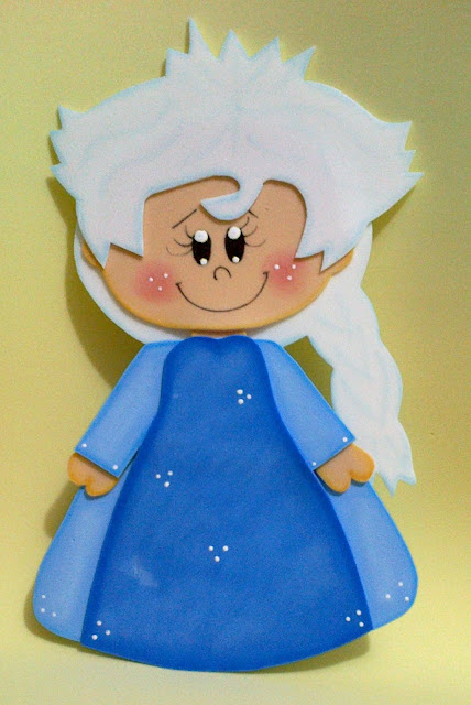 INÊS Artes em EVA: Apliques Elsa e Olaf Frozen